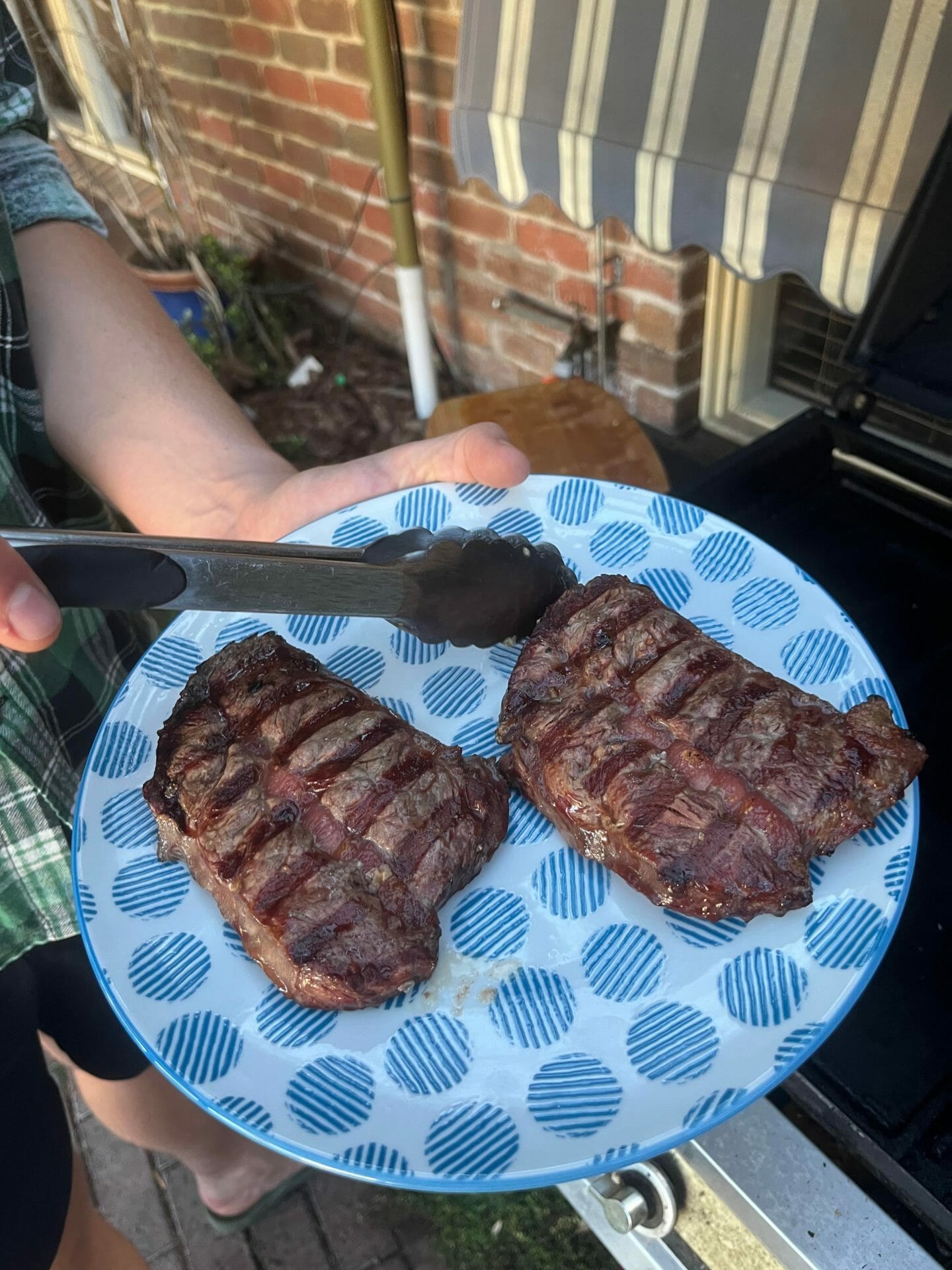 Garlic Pepper Grilled Oyster Blade Steak With Roasted Corn - Simply ...