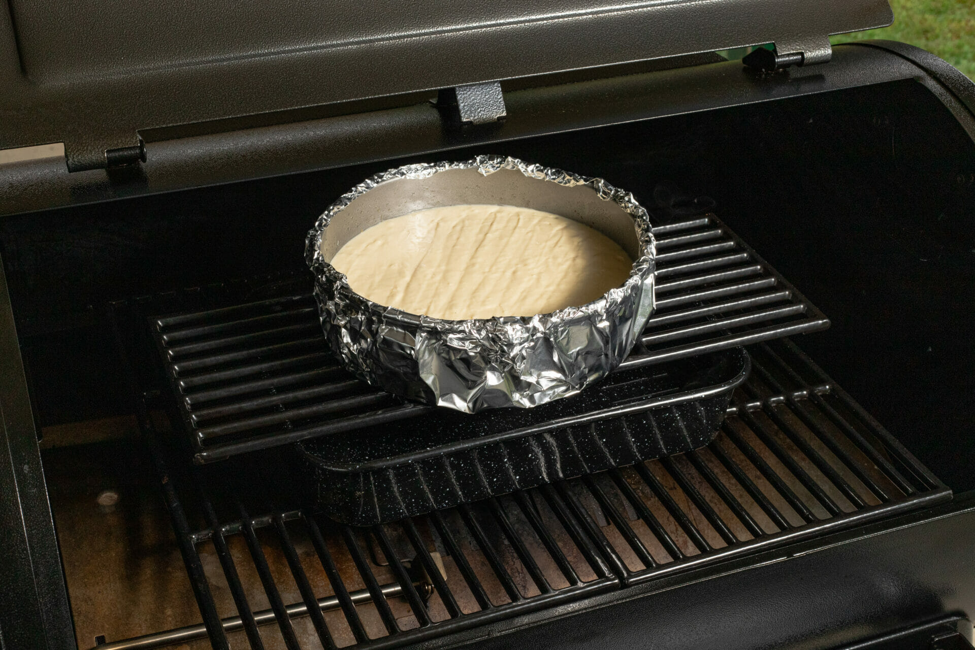 Smoked Cheesecake With Caramel Sauce - Simply Meat Smoking