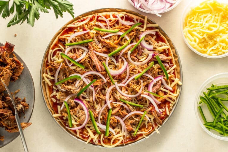 BBQ Pulled Pork Flatbread - Simply Meat Smoking