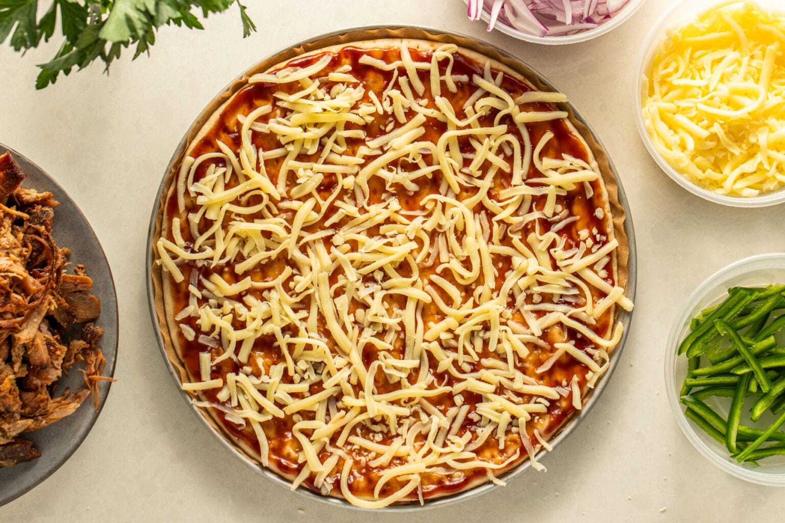 BBQ Pulled Pork Flatbread - Simply Meat Smoking