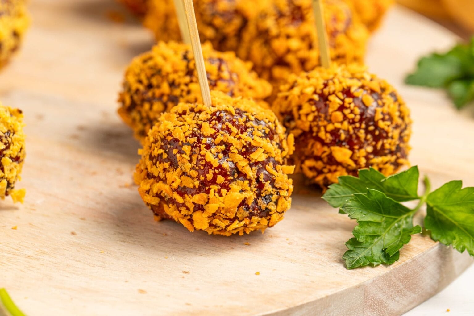 Game Day Crunchy Meatballs - Simply Meat Smoking