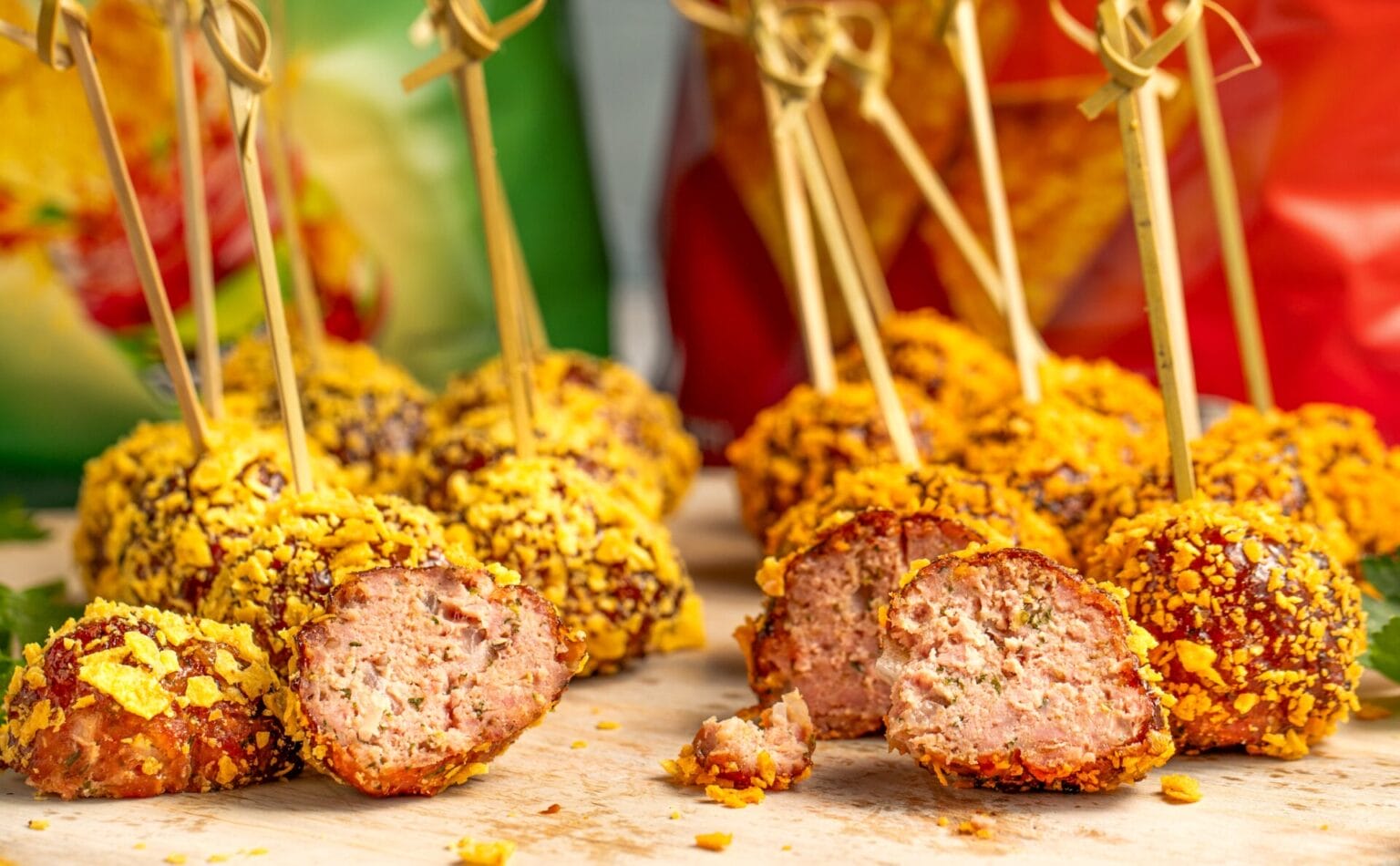 Game Day Crunchy Meatballs - Simply Meat Smoking