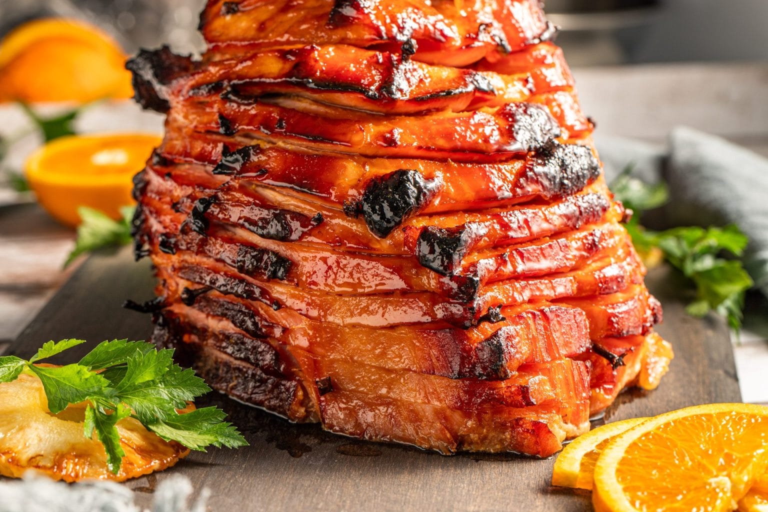 Glazed and Grilled Spiral Ham - Simply Meat Smoking